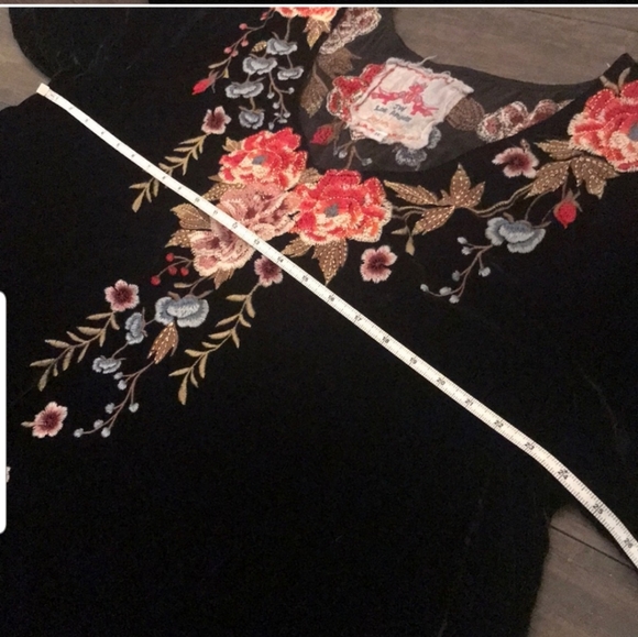 Johnny Was | Tops | Johnny Was Velvet Embroidered Tunic | Poshmark